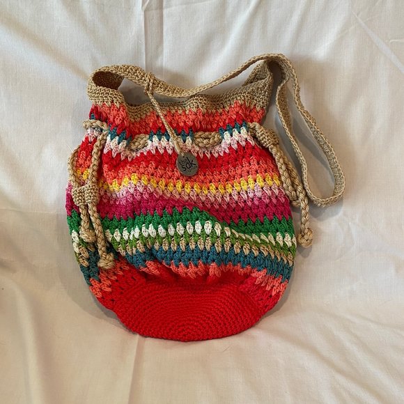 The Sak | Bags | The Sak Crochet Multicolor Drawstring Hobo Bag | Poshmark
